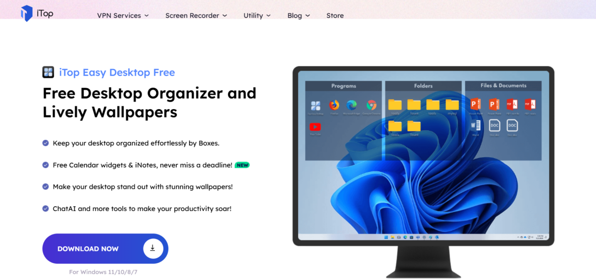 Free & Easy Desktop Organizer: Optimize Your Work with iTop Easy Desktop